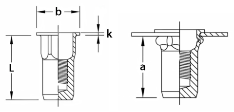 Rivet Nut Flange Head Half Hex Closed End | Fastenright Ltd