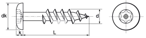 6 Lobe Pin Torx Pan Security Wood Screw | Fastenright Ltd