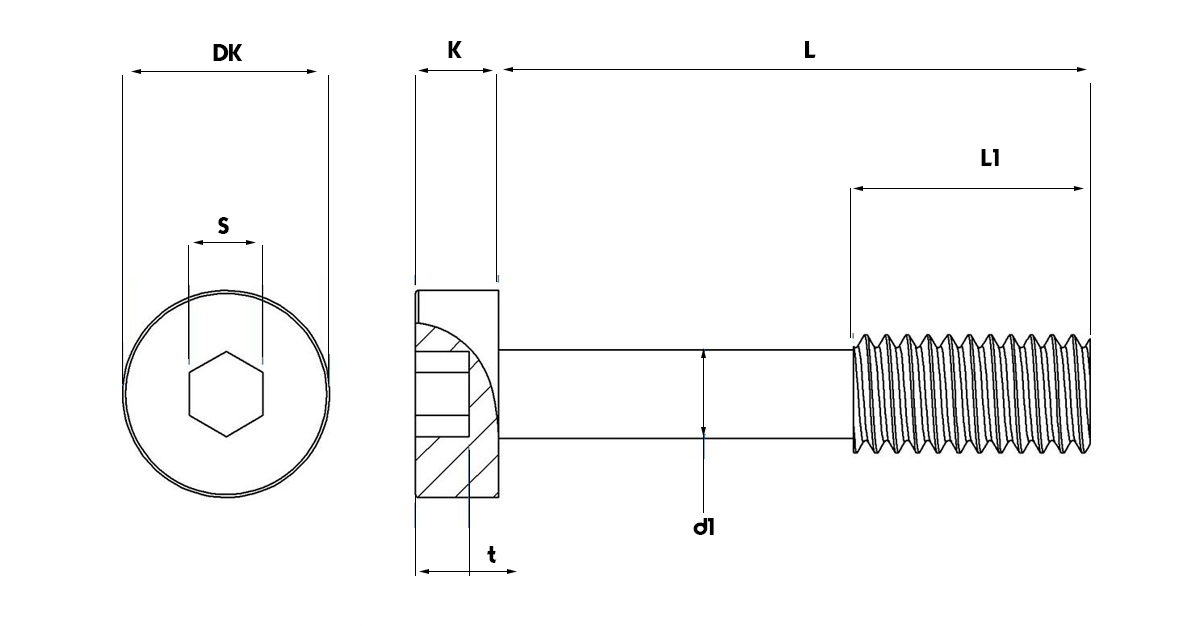 Low Cap Head Reduced Thread Captive Screws | Fastenright Ltd