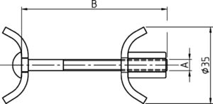 Assembled Worktop Connector 35mm Hole Type 1 | Fastenright Ltd